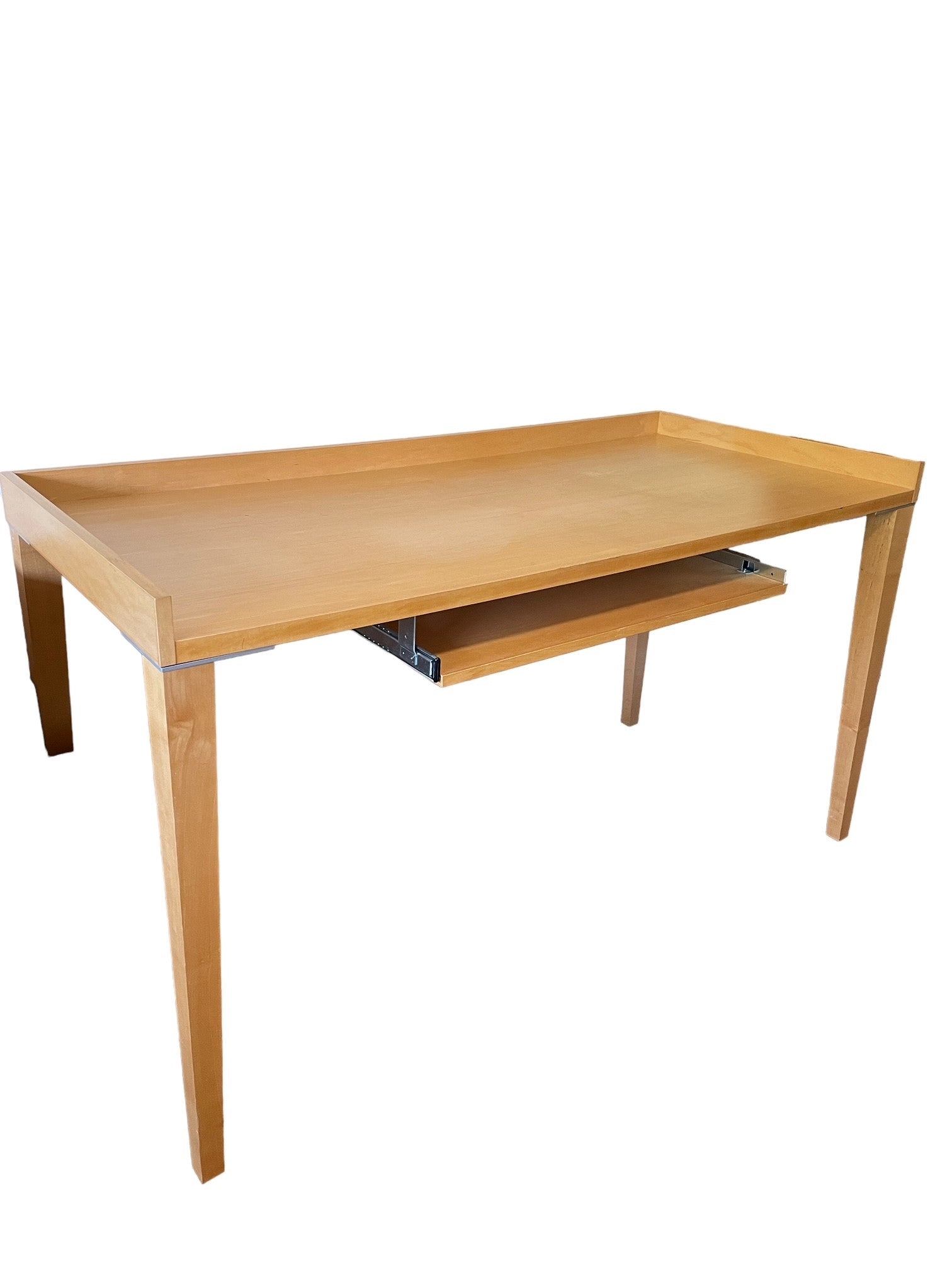 Mid Century Style Computer Desk w Raised Lip Pull Out Keypad JV189-7 ...